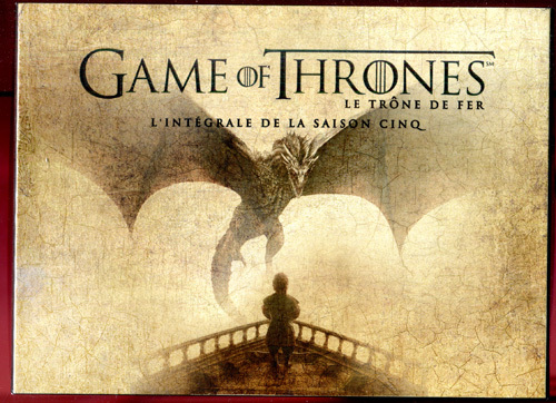COFFRET. BLUE RAY GAME OF TRONE SAISON 5 + ROMAN TRÔNE DE FER INTEGRALE ...
