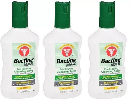 Bactine Max Pain Relieving Cleansing Spray 5oz each **3 Pack** | eBay