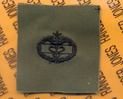 US Army CMB Combat Medical Badge OD Green & Black 2nd Award cloth patch ...