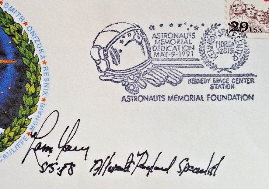 NASA ALTERNATE PAYLOAD SPECIALIST- LARRY YOUNG Signed Memorial Envelope ...