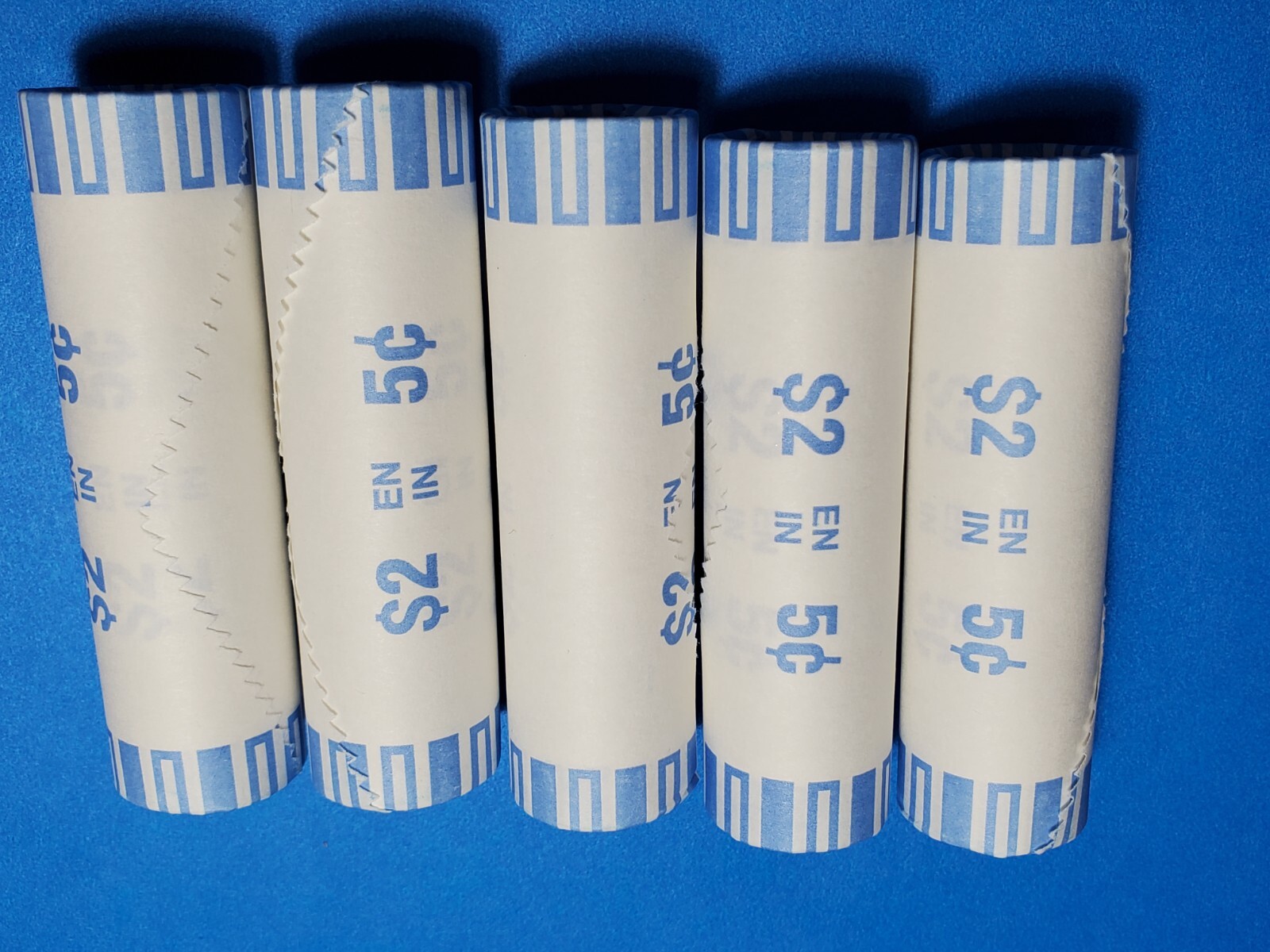 LOT of 5 Rolls of UNC 2022 Nickels Canada 5 Cent Coins in original wrap ...