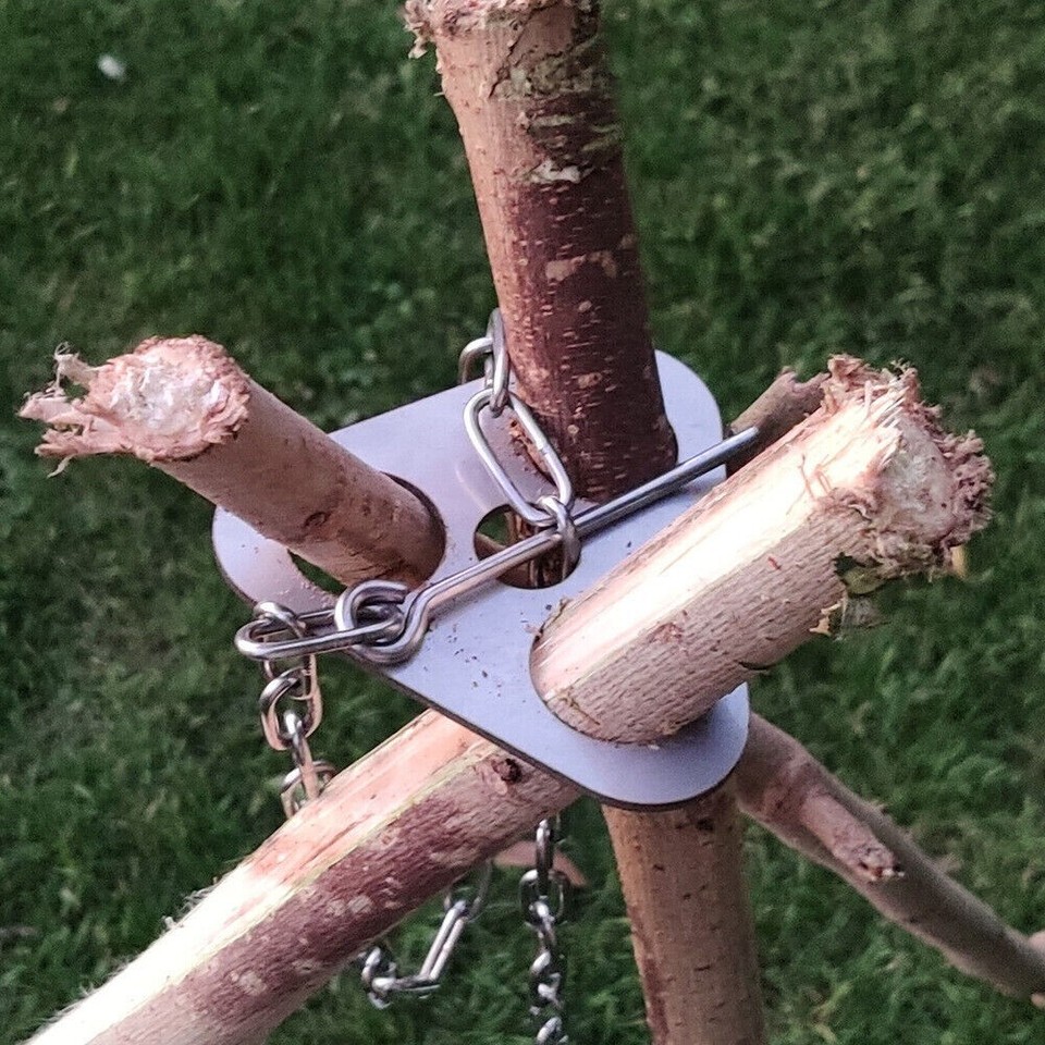 Outdoor Camping Tripod Portable Cooking Campfire Pot Holder Hook SHIPS ...