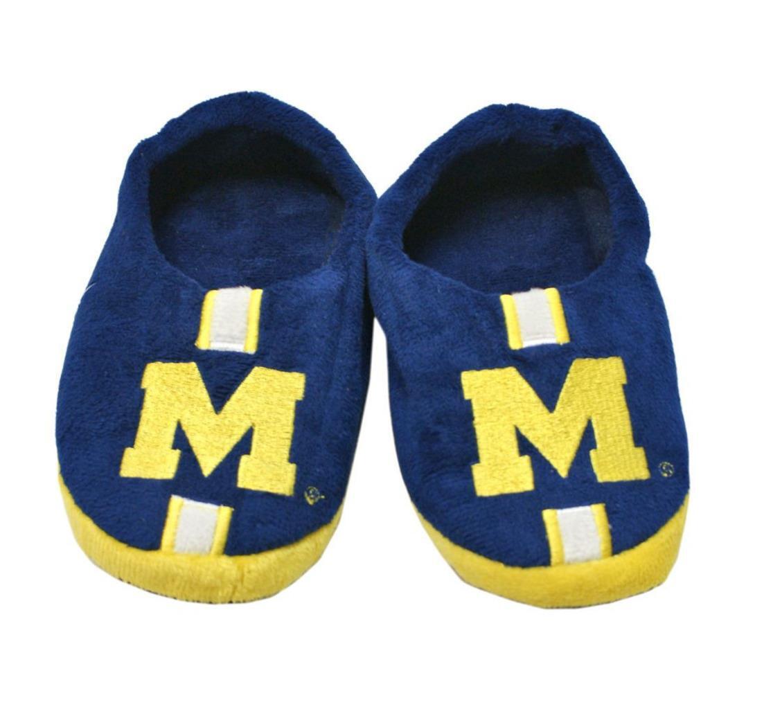 Michigan Wolverines Size Large Youth Stripe Slippers [NEW] Slide Shoes ...