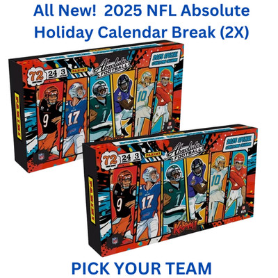 New England Patriots 2025 NFL Absolute Holiday Calendars (2 Box)-Break ...