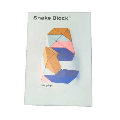 Areaware Snake Block Wooden Origami Puzzle Pink / Beige NIB | eBay