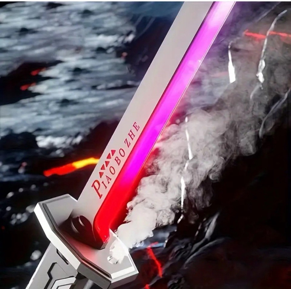 LED Spark Effect Sword Sparks & Smoke 31.5in Cosplay Multicolored ...