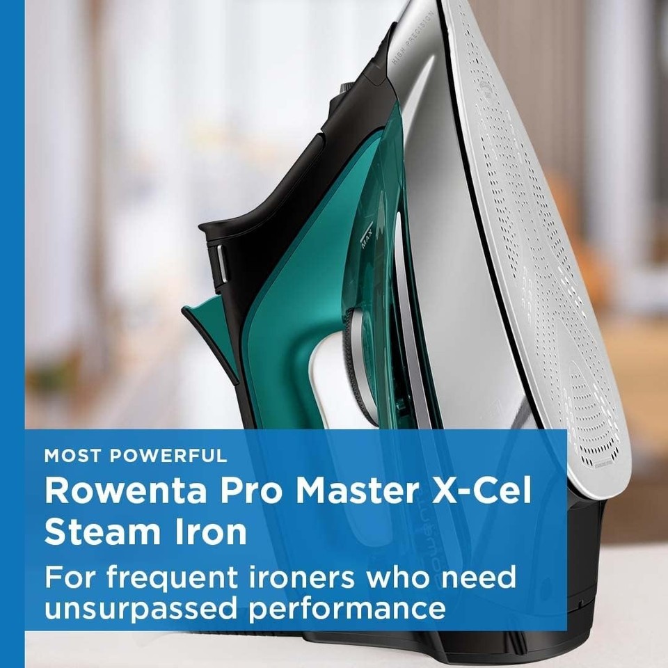 Rowenta Pro Master Stainless Steel Soleplate Steam Iron for Clothes ...