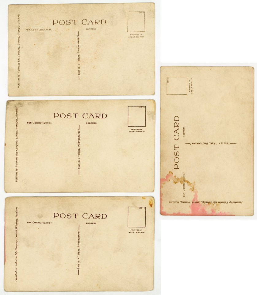 ef37 four Edmonton RPPCs / Jasper Avenue, High Level Bridge, Macdonald ...