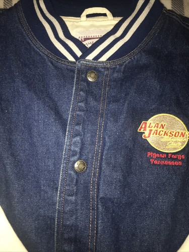 ALAN JACKSON PIGEON FORGE Jacket SHOWCAR CAFE Denim Men’s XL Sewn Logo ...