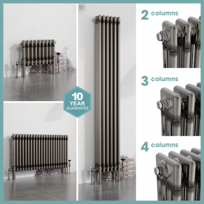 Traditional 2 3 4 Column Raw Metal Radiator Horizontal Vertical Cast ...