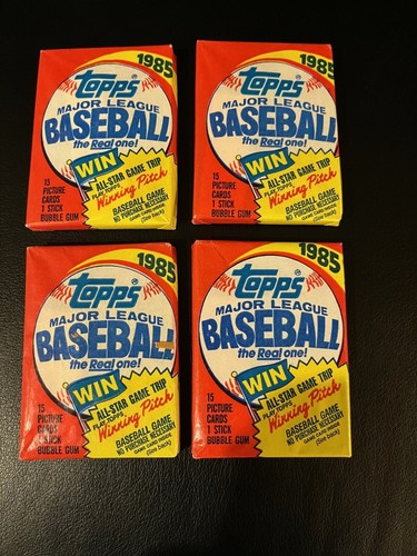 FOUR - 1985 UNOPENED TOPPS BASEBALL WAX PACKS | eBay