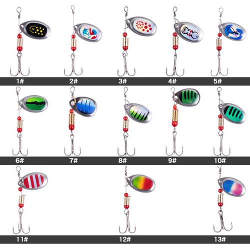30PCS 6cm/3g Trout Spoon Metal Fishing Lures Colorful Spinner Baits ...