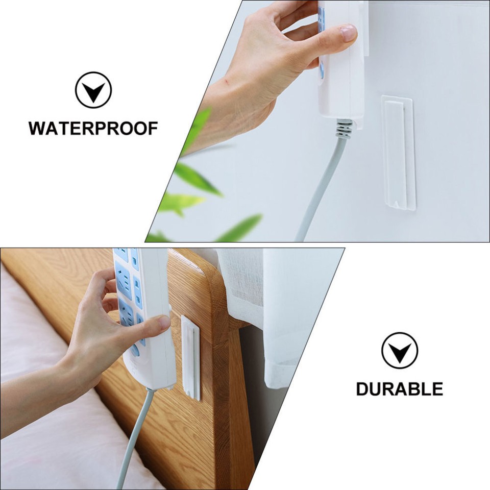 4PCS Wall Mount Holders Extension Strip Hanger Cord Keepers for Cables ...