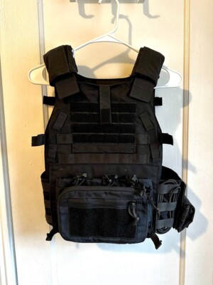 LBX Tactical Modular Plate Carrier- Navy - Large + Dump Pouch, Triple ...