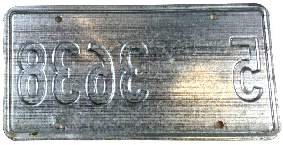 Vintage Wyoming 1977 Auto License Plate 5 3638 Albany Co Garage Pub ...