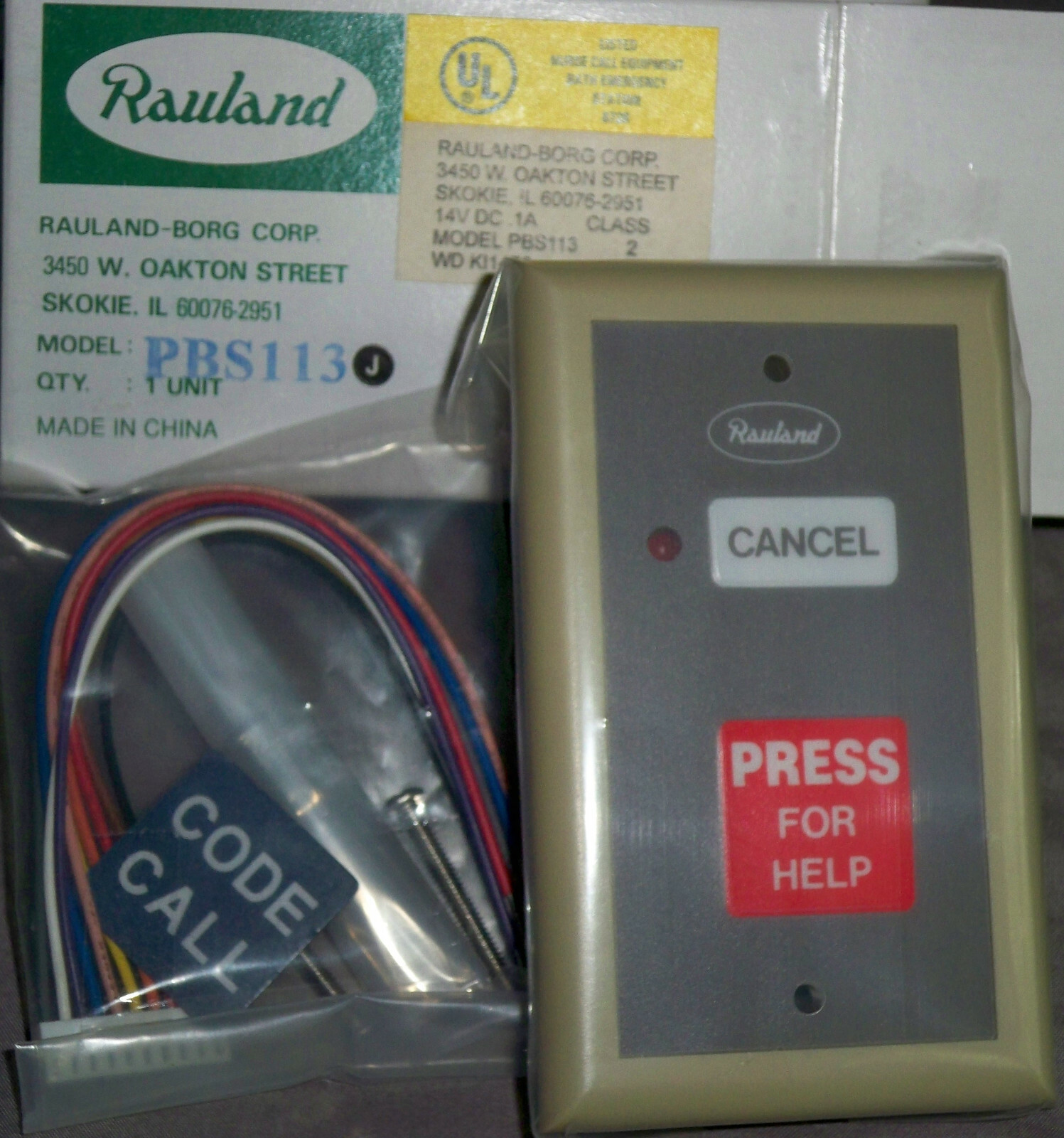 New Rauland-Borg Responder III PBS113 Push For Help / Code Call, Nurse ...