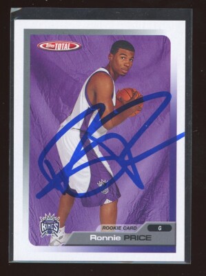 2005-06 Topps Total RONNIE PRICE Signed Card autograph AUTO KINGS TOUGH ...