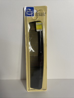 New In Package Goody Unbreakable Dressing Combs 7.5" VINTAGE Black New ...