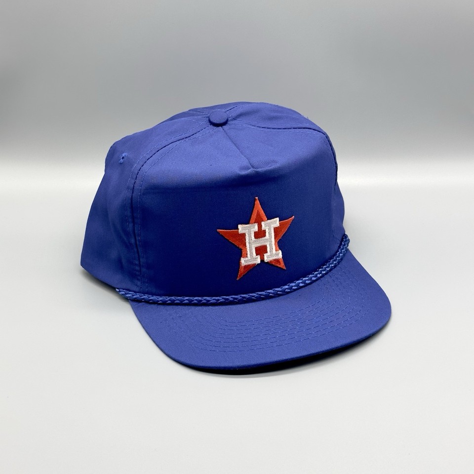 Vintage Houston Astros Hat Astrodome Houston Royal Blue Trucker Rope ...