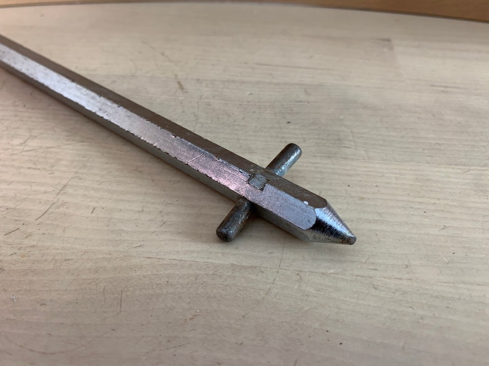 ROGERS 60s 70s Vtg 9-Inch Long Hex Bass Kick Drum LEG SPUR Rod ...