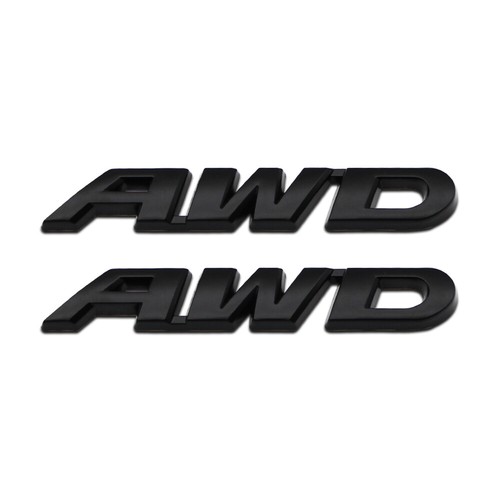 2x Matte Black Metal Small AWD Emblem All Wheel Drive Logo Side Wing ...