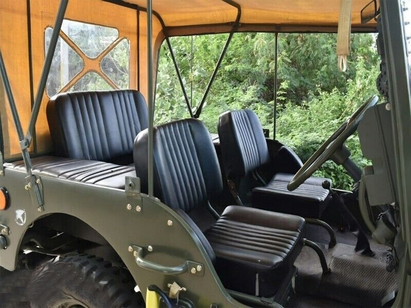 CANVAS SOFT TOP FOR JEEP WILLYS CJ2A CJ3A 1947-1953 OD Green Black ...