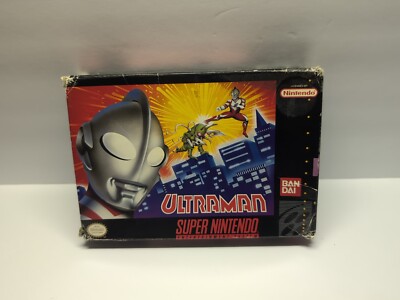 Ultraman Super Nintendo SNES GAME+BOX TESTED AUTHENTIC LOOK! FAST ...