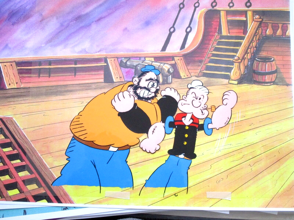 POPEYE sailor 1980's fighting Brutus HANNA-BARBERA ORIGINAL PRODUCTION ...
