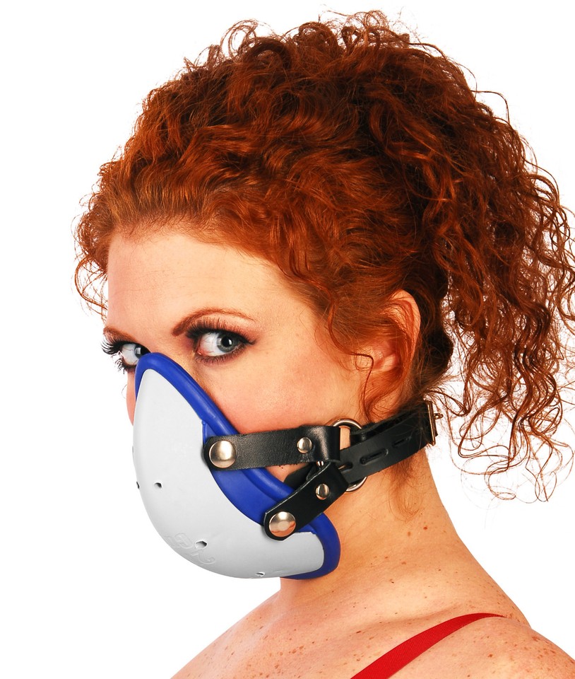 SUPER SALE The Original - CUP MUZZLE™ - Gray - Black Leather Straps ...