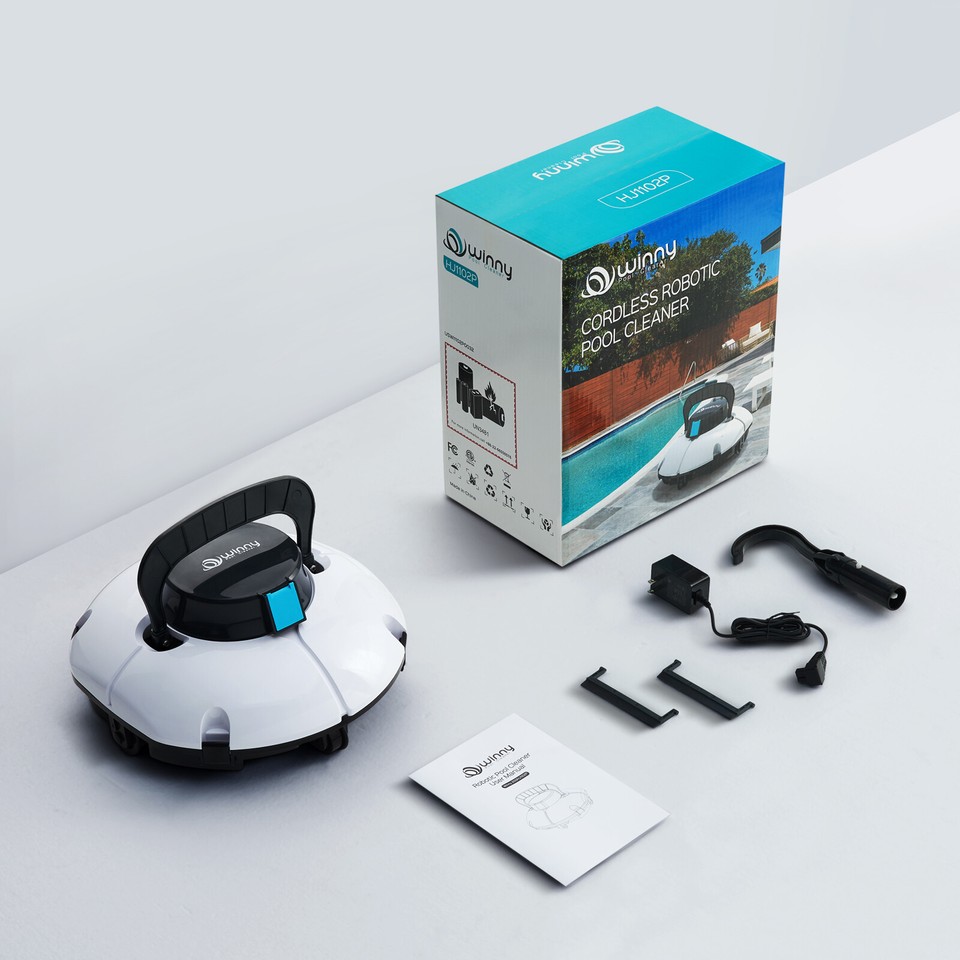 Winny Pool Cleaner Vacuum Cordless Pool Robotic Cleaner for Above ...