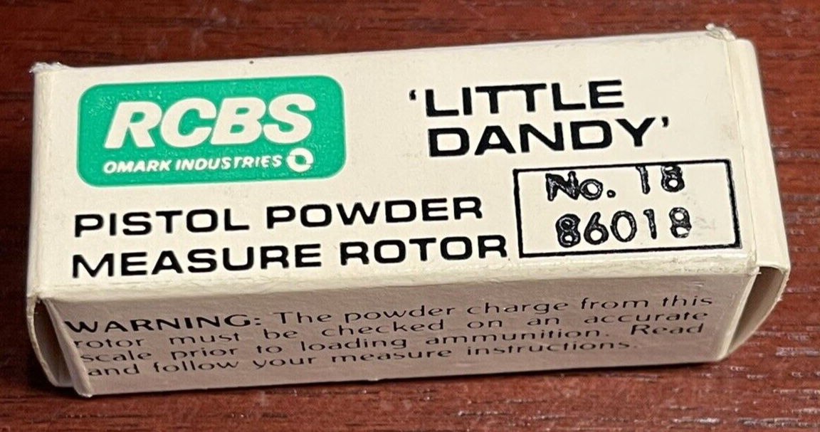 RCBS Little Dandy No. 18 Powder Measure Rotor 86018 **New in Box** | eBay
