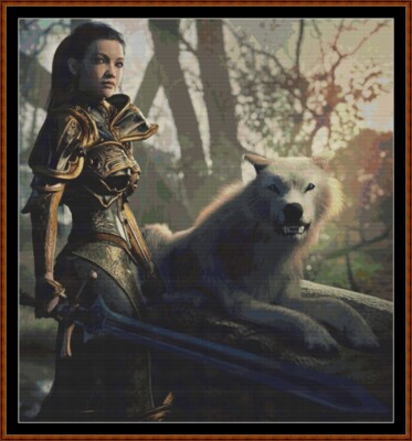 WARRIOR'S FAMILIAR cross stitch pattern (punto cruz) | eBay