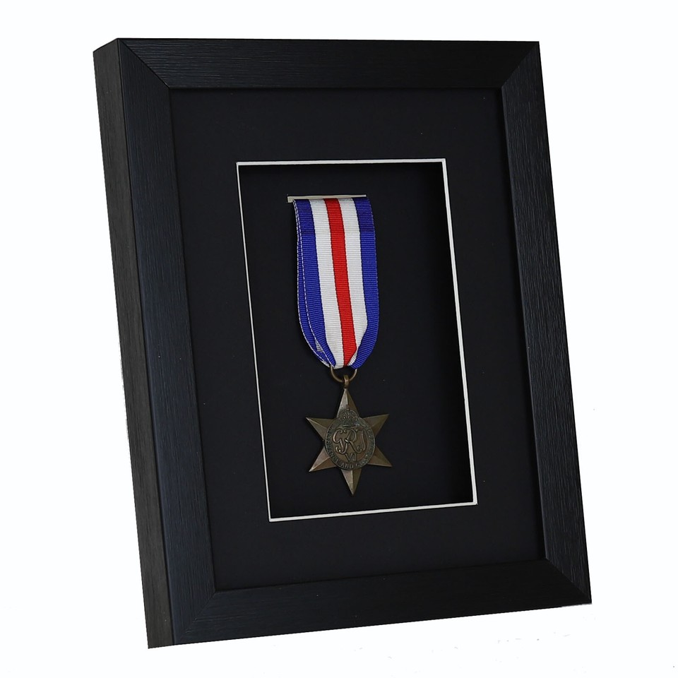 3d Deep Box Frame To Display War Military Sports Medals Black White ...