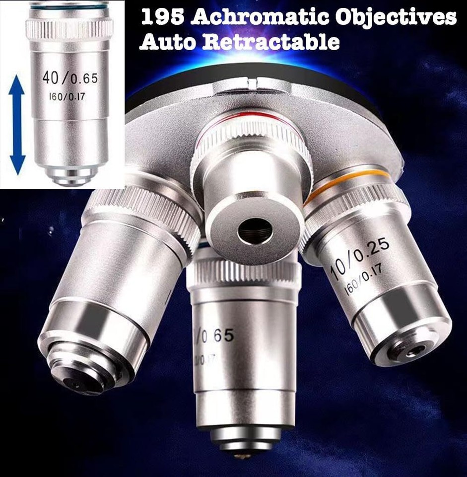 40X-5000X Compound Microscope, Professional Trinocular Microscope ...