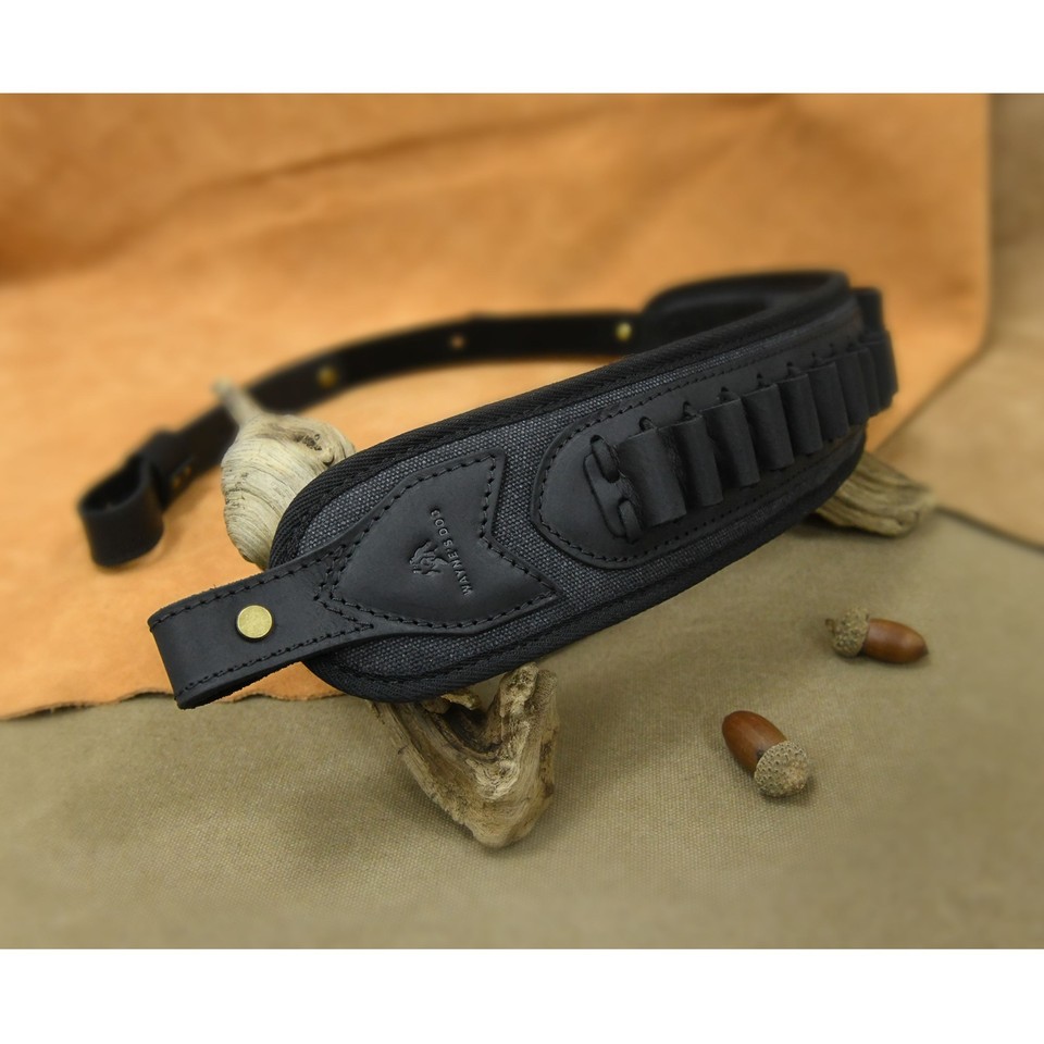 New Canvas Gun Shell Holder Slots Sling Shotgun Strap .22LR .30/30 .308 ...