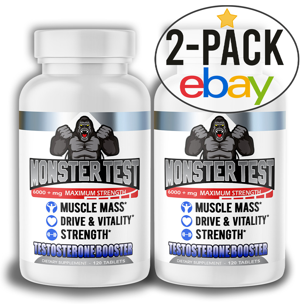 Testosteron Booster Monster Test for Men Testosterona 6,000+ MG Tablets ...