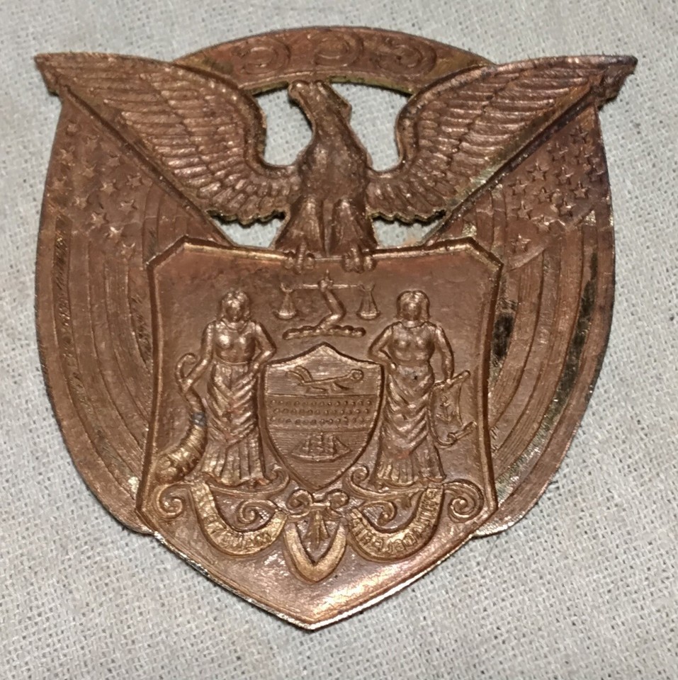 ANTIQUE GCC PHILADELPHIA MANETO SEAL EAGLE UNFINISHED BRASS EMBLEM ...