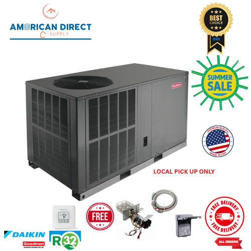 2 Ton Goodman Package Unit 14.3 SEER2 Multi-Position, Free Install ...