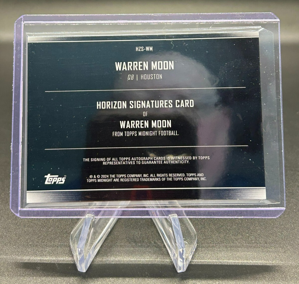 2024 Topps Midnight Warren Moon Beam Horizon Signatures #HZS-WM Houston ...