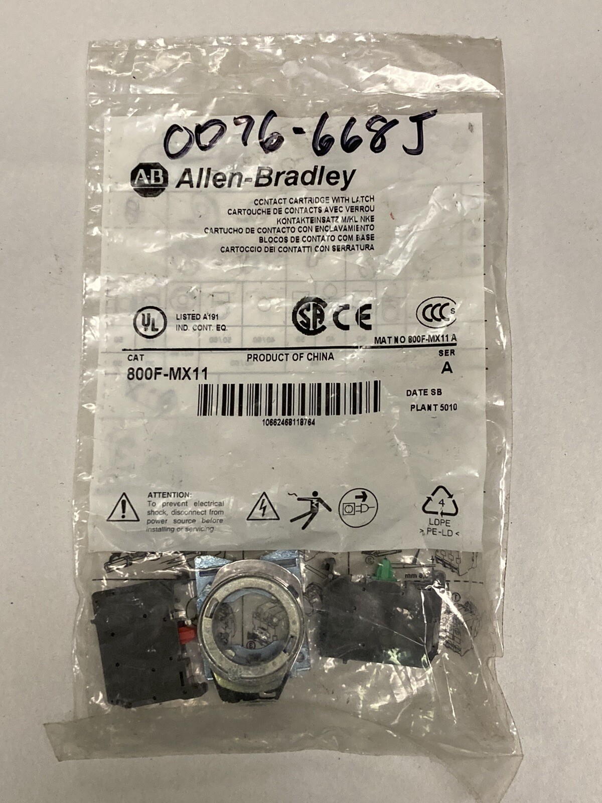 Allen Bradley,800F-MX11,Contact Cartridge | eBay