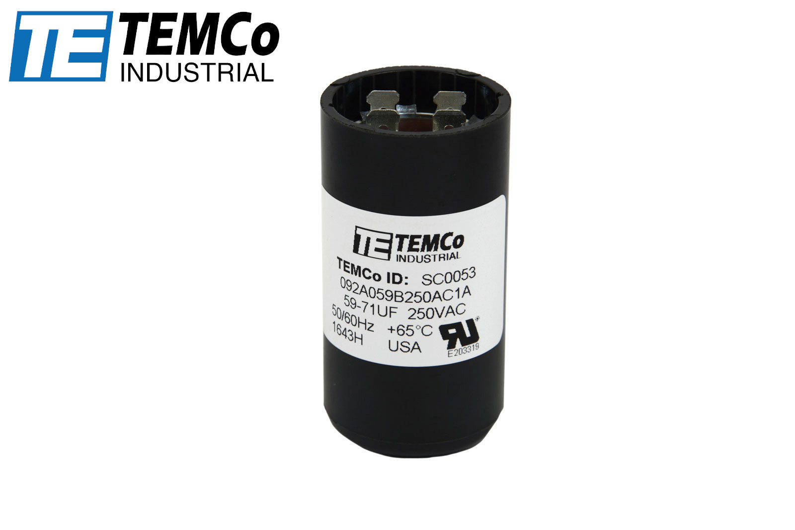 TEMCo 59-71 uf/MFD 220-250 VAC volts Round Start Capacitor 50/60 Hz ...