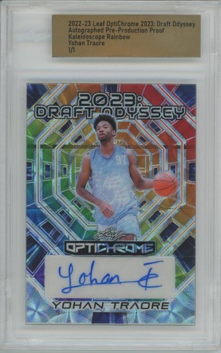 2022 Leaf OptiChrome Odyssey Proof Kaleidoscope Rainbow Yohan Traore 1/ ...
