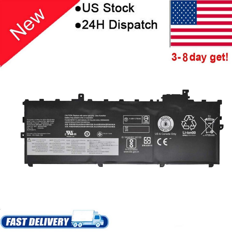 57Wh Battery 01AV430 For Lenovo ThinkPad X1 Carbon 5th Gen 2017 / 6th ...