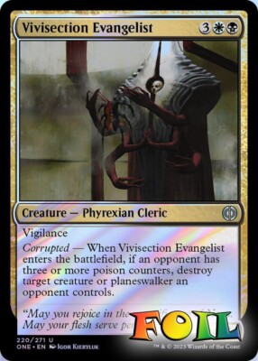 Vivisection Evangelist 220 MTG Phyrexia: All Will Be One Uncommon NP ...