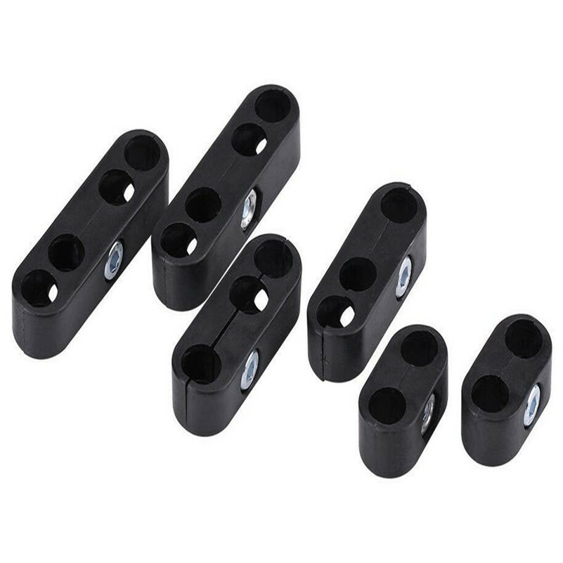 Black Spark Plug Ignition Lead Separator Holder Clamp Spacer Kit For ...