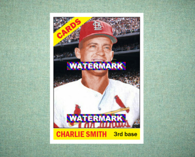 Charlie Smith St Louis Cardinals 1966 Style Custom Baseball Art Card | eBay