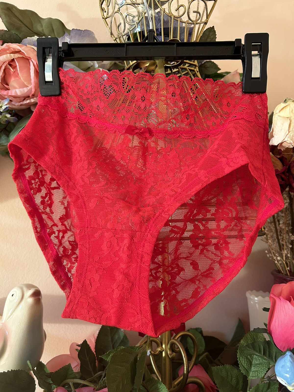 DKNY Red Lace Panties Size Small - Gem