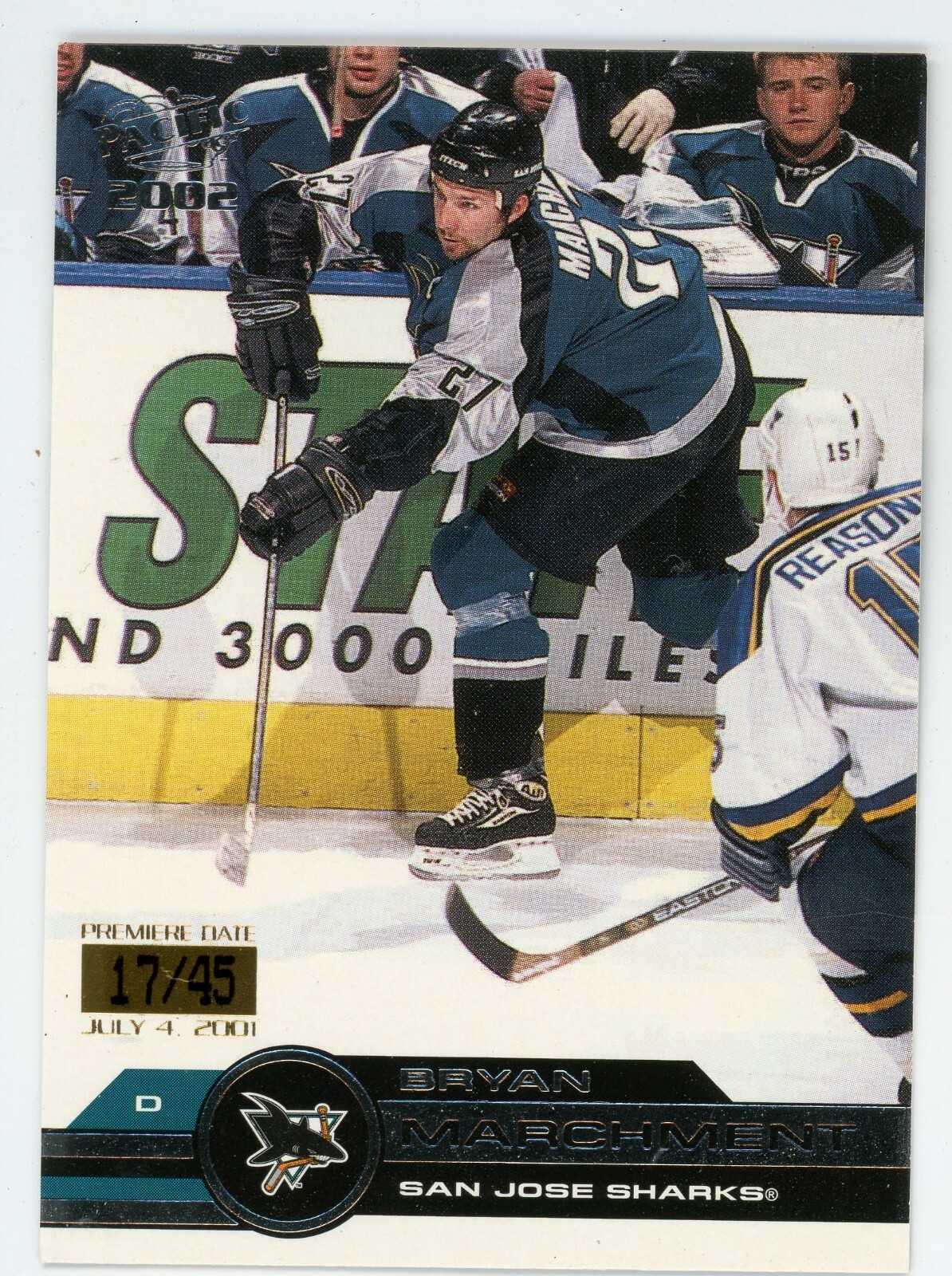 2001-02 Pacific Bryan Marchment Premiere Date #338 #17/45 Sharks | eBay