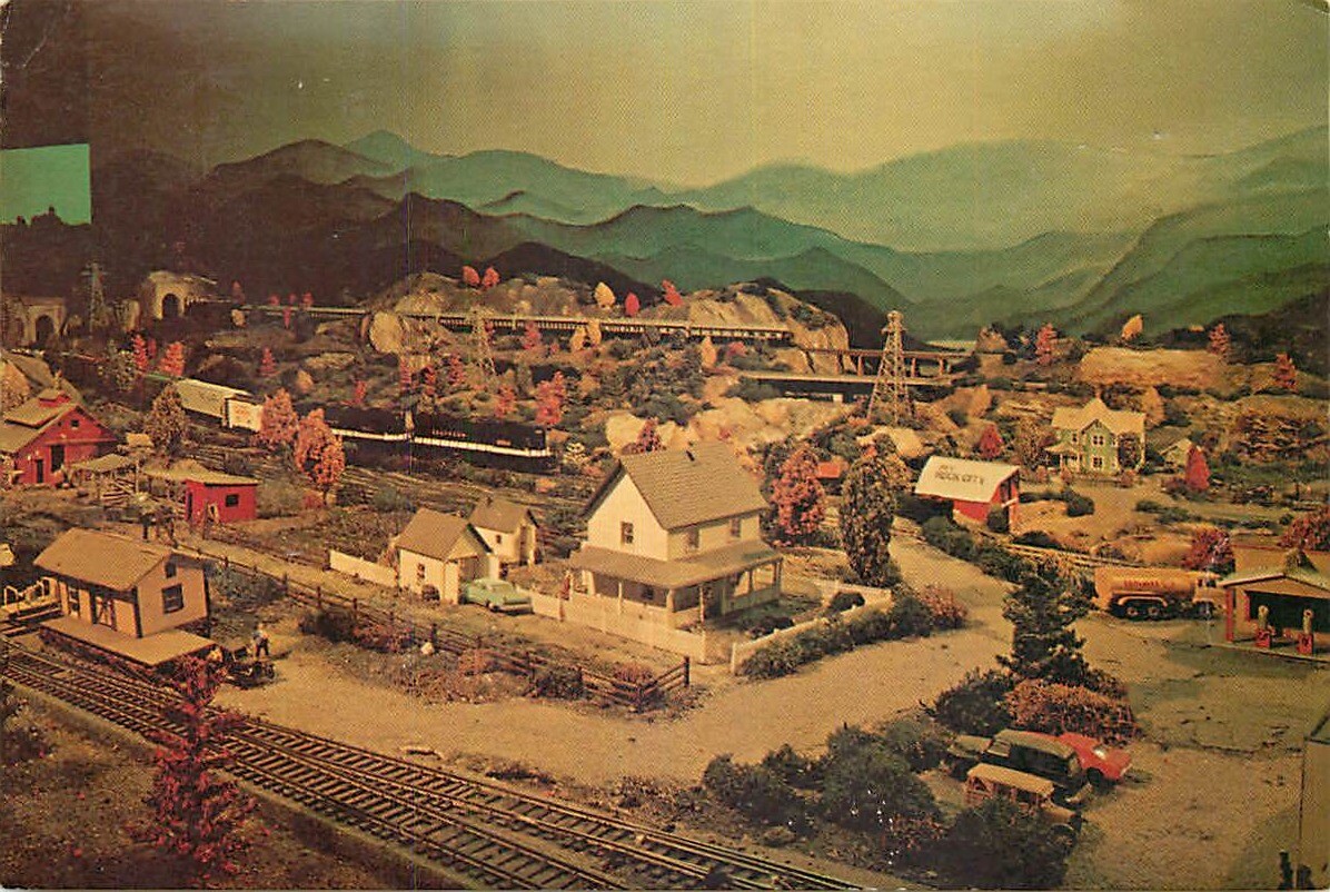 Postcard Choo-Choo Model Railroad Display, Chattanooga Choo Choo ...