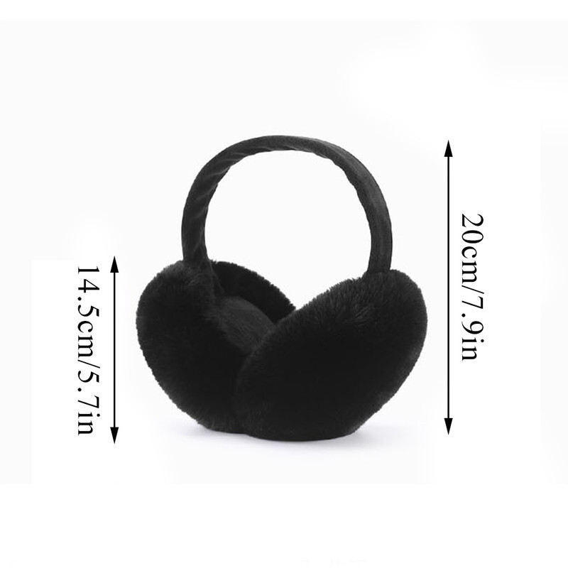Women Men Fluffy Ear Muffs Winter Earmuffs Soft Plush Ear-Warmer Cover ...